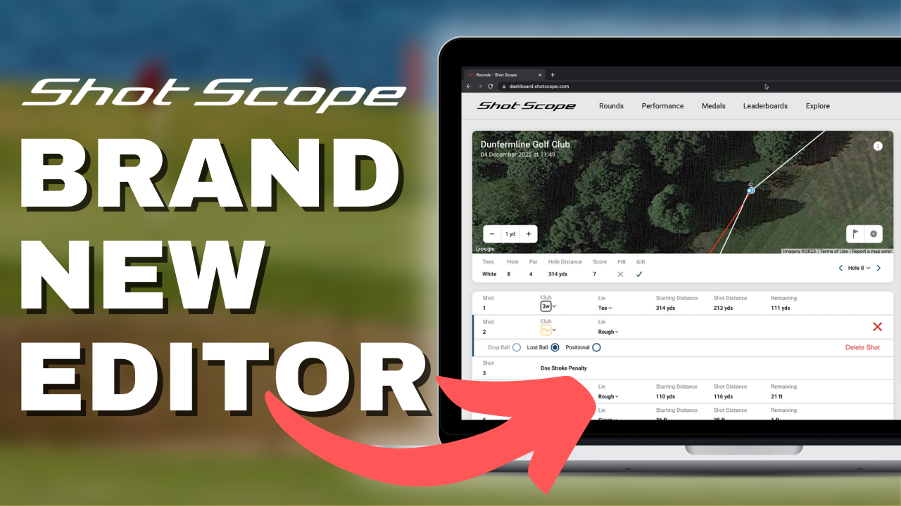 How to edit a round using the Shot Scope dashboard editor: Full tutorial